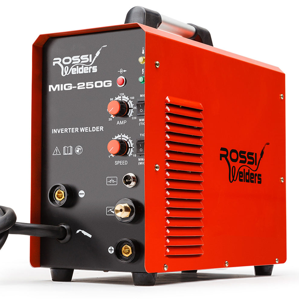 ROSSI 250Amp MAG MIG TIG MMA Welder, 4in1 Stick GMAW ARC Gas Gasless I ...